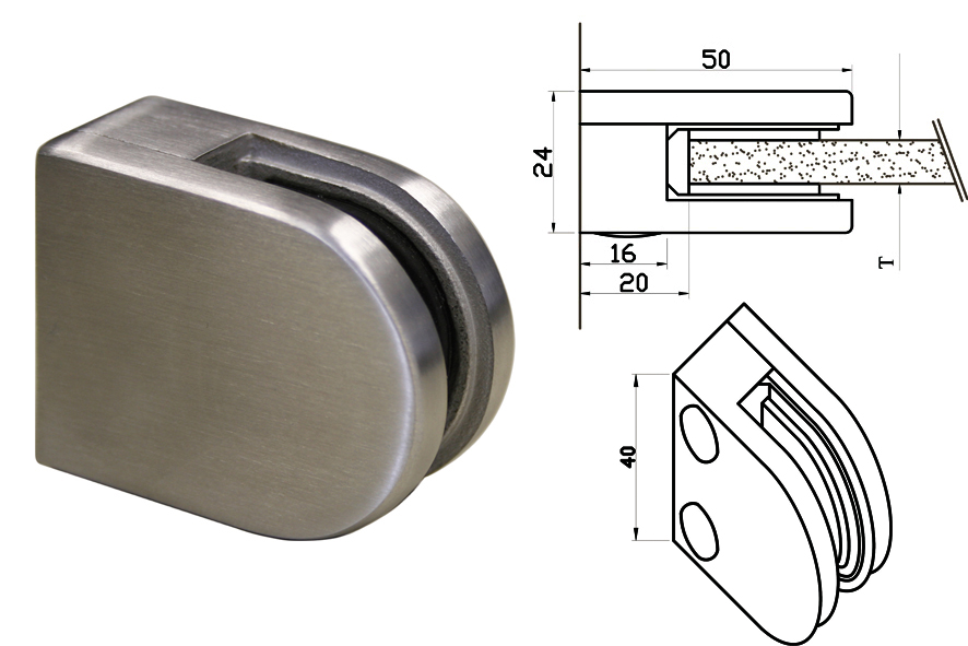 Glasklemmen Glashalter Punkthalter Halter für Glas Glasclamp ...